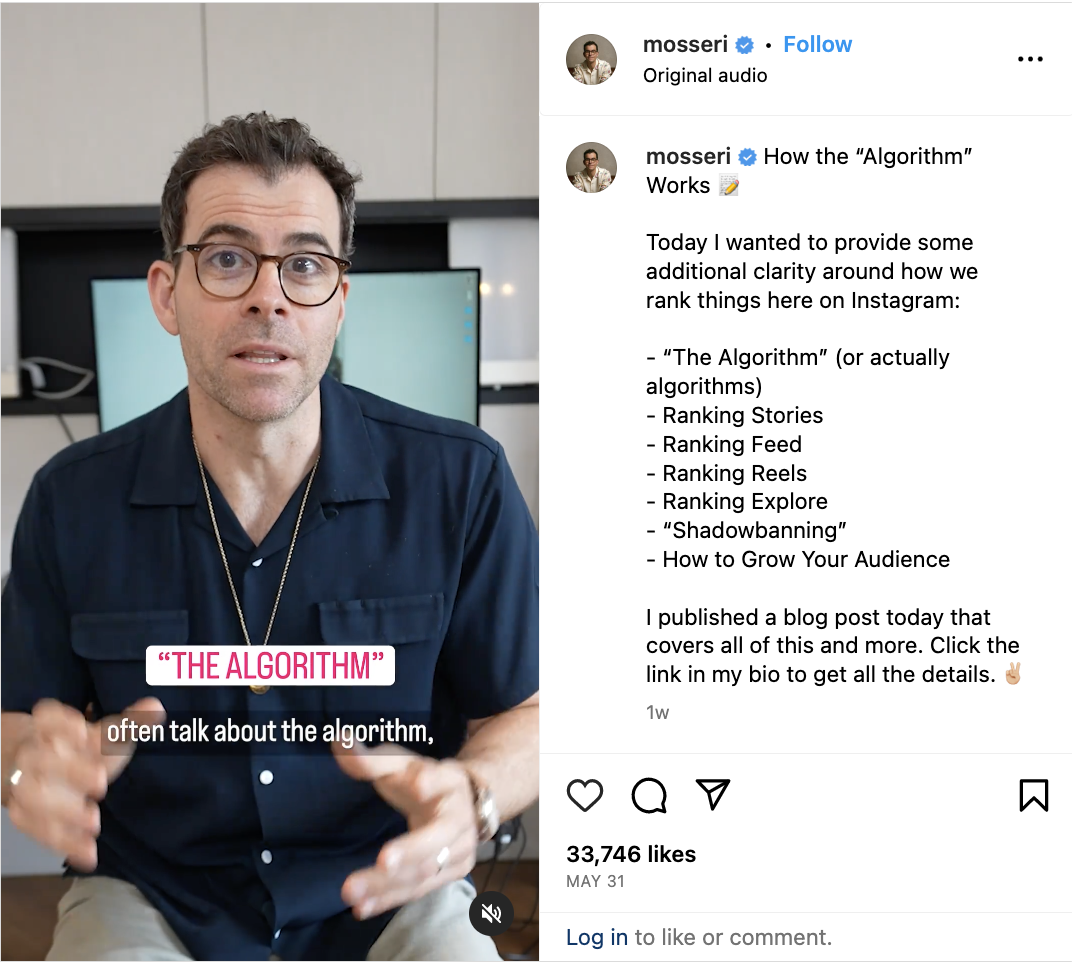 The Head Of Instagram Reveals How Its Algorithm Works - For The Interested